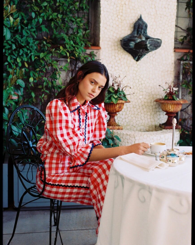 Waves Vichy Red Pant - Laganini Studio